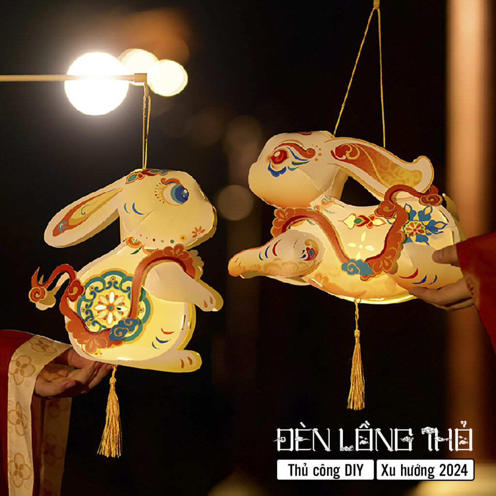 Đèn Lồng Trung Thu Con Thỏ Cầm Tay Tự Làm DIY, Lồng Đèn Trang Trí Lễ ...